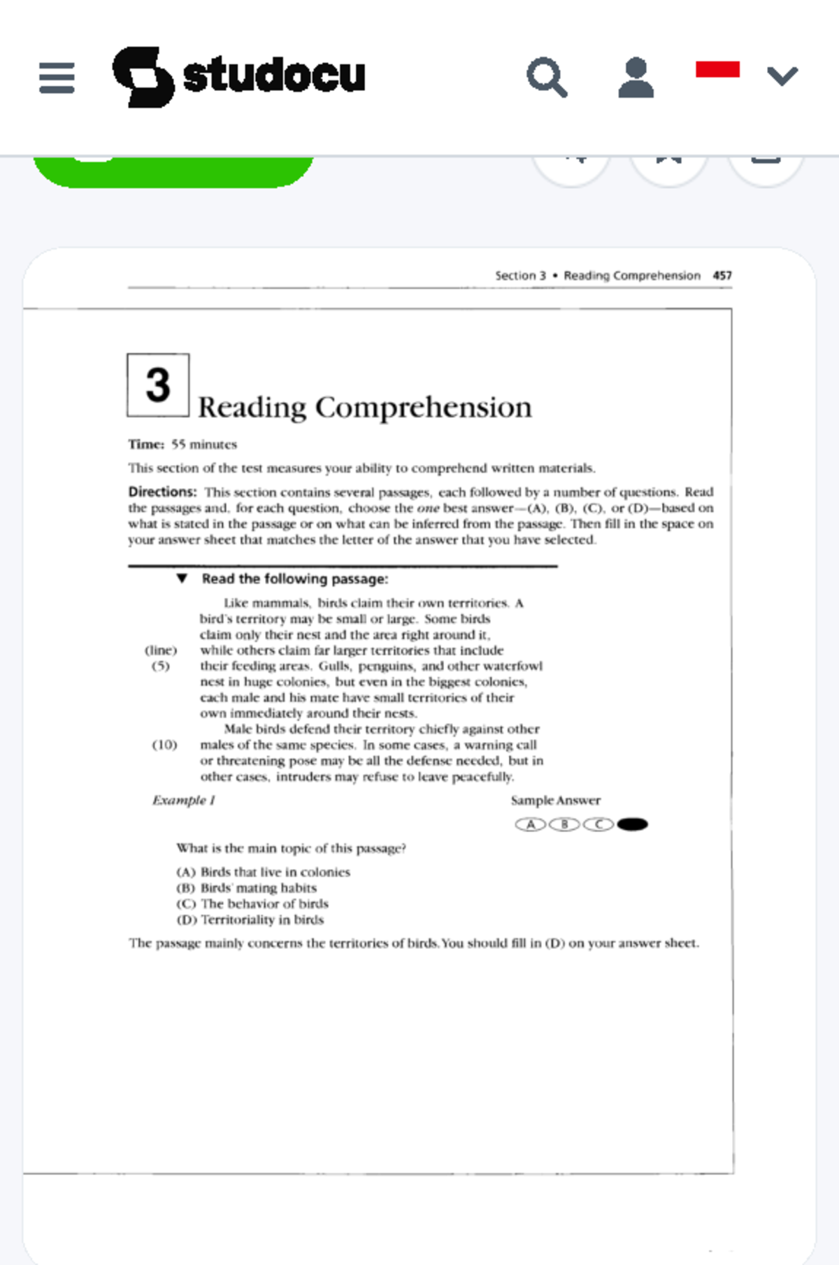 Section 3 - Reading Comprehension 457: Passage Analysis & Questions ...
