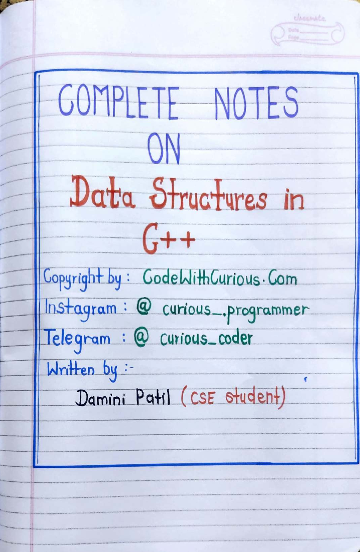 DSA Handwritten Notes - Data Structures and Algorithms Overview - Studocu