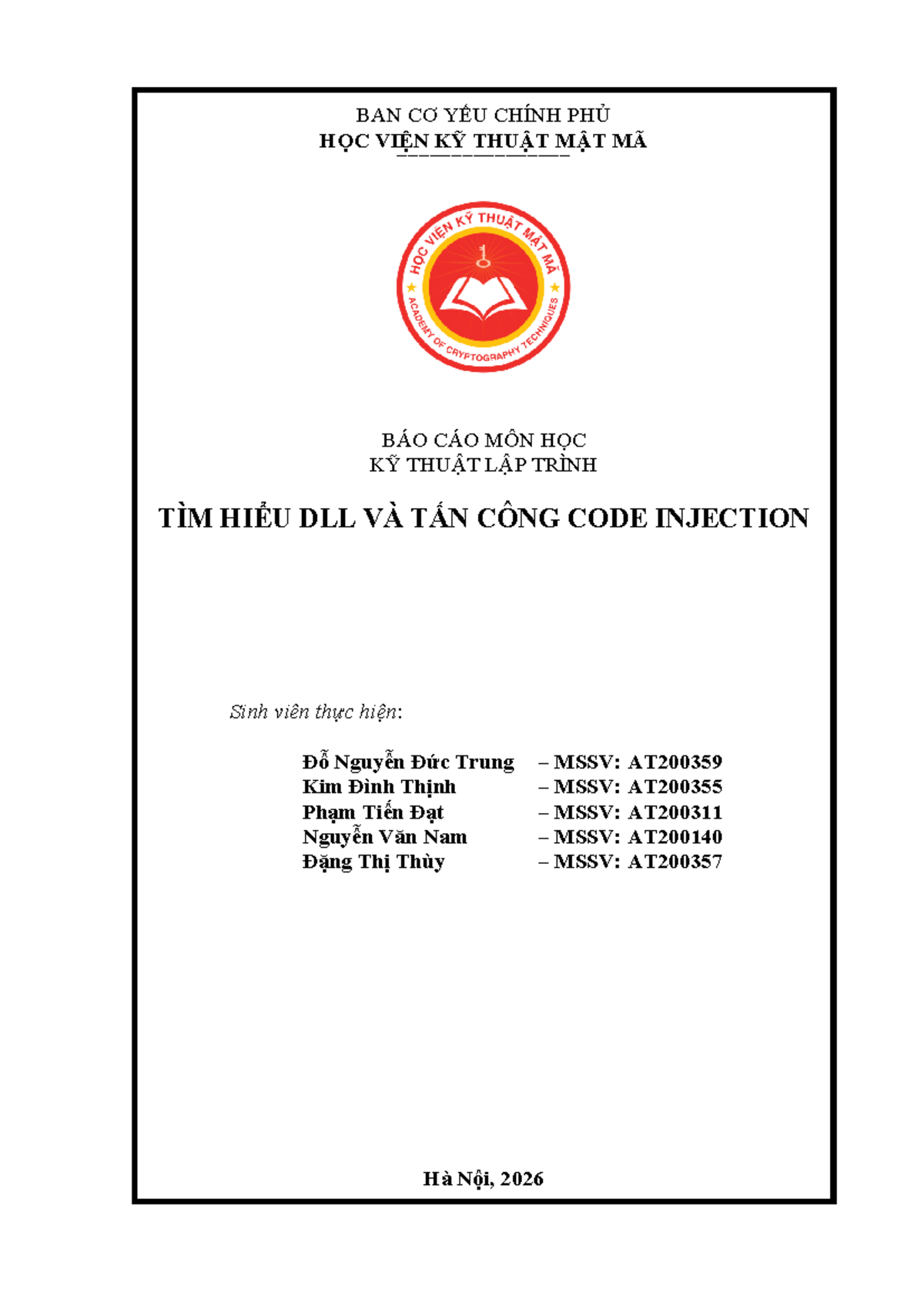 Tìm Hiểu DLL và Kỹ Thuật Tấn Công Code Injection - BAN CƠ YẾU CHÍNH PHỦ ...