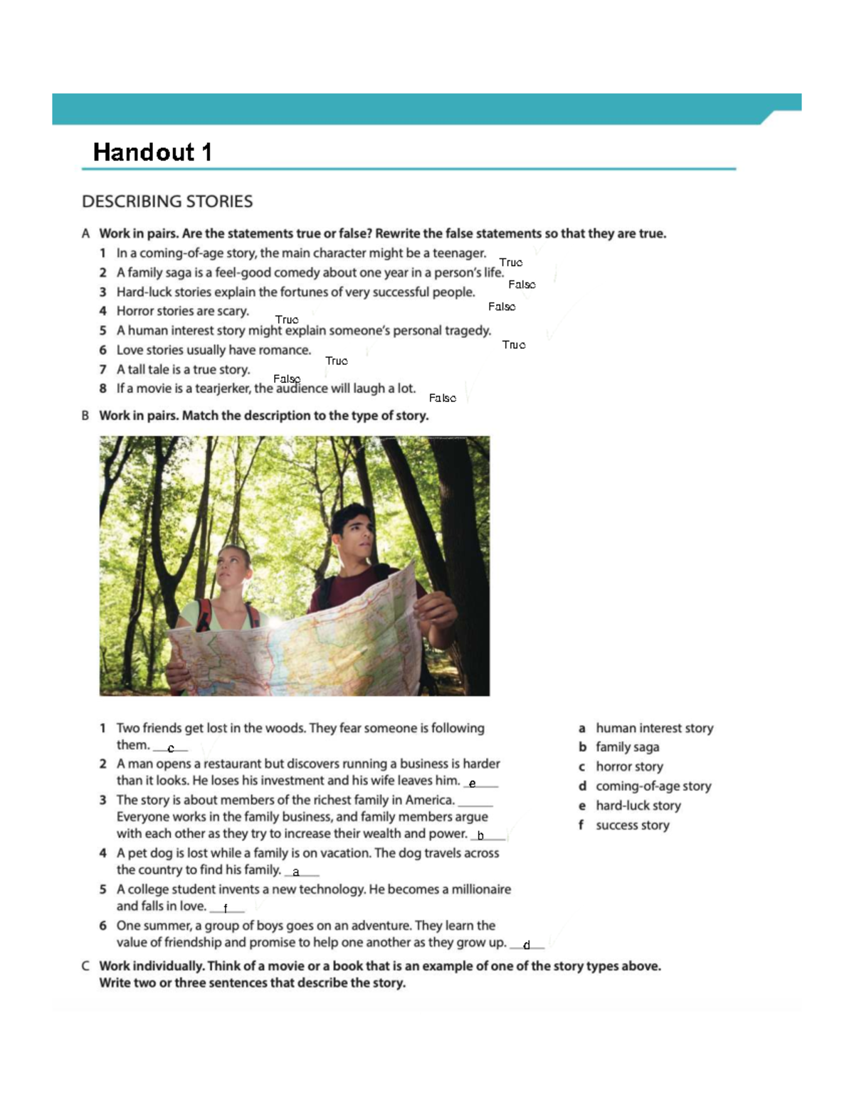 BUS 2.0 Level 4 Lesson Plan 5 Handout 1 - Ingles general IV - Handout - Studocu