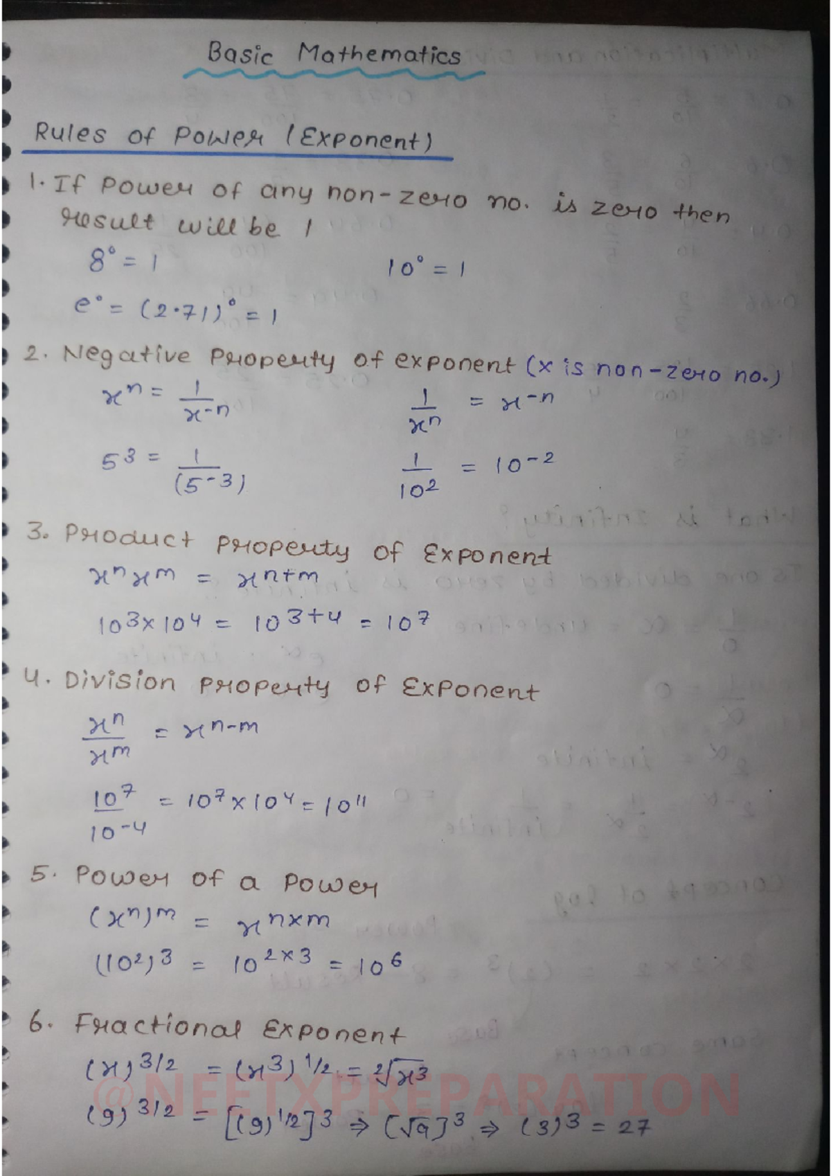 Basic Mathematics Rules of Power and Exponents (MATH101) - Studocu