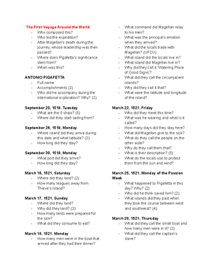 RPH 101: Cultural Insights from Antonio Pigafetta's Expedition Notes ...