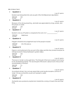 BIBL 104 Quiz 5 Test 2 - Questions and answers for Chapter 5 2nd ...