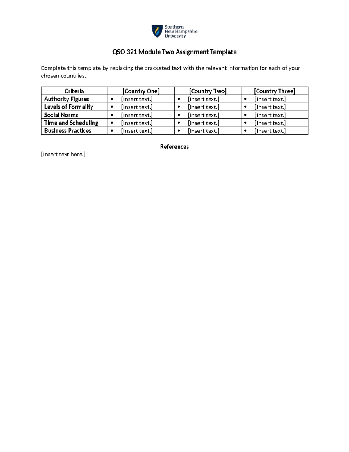 QSO 321 Module Two Assignment Template - QSO 321 Module Two Assignment ...