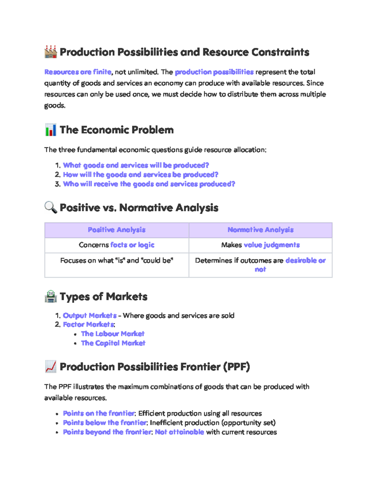 Resources, Markets, and Comparative Advantage (Unit 2) - Studocu