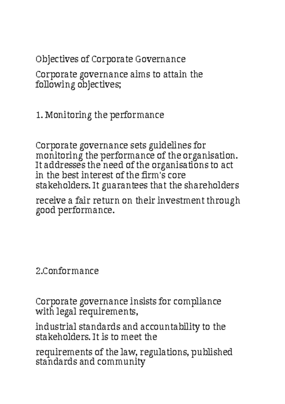 Objectives of Corporate Governance: Ensuring Fairness & Accountability ...