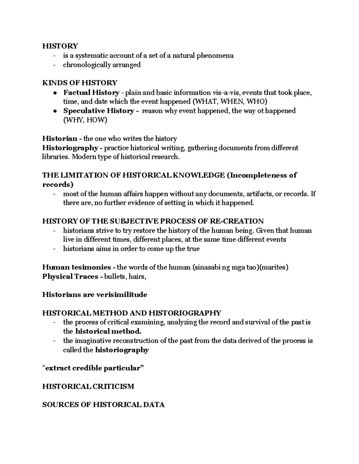 HIST 101: Understanding Historical Methods and Sources in Philippine ...