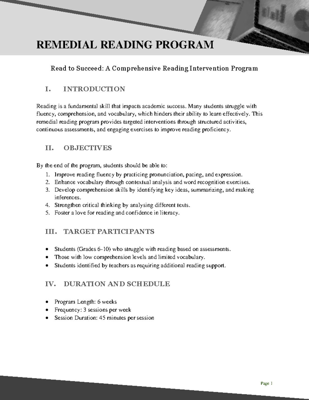 REMEDIAL READING PROGRAM (PB) - Read to Succeed Overview and Strategies ...