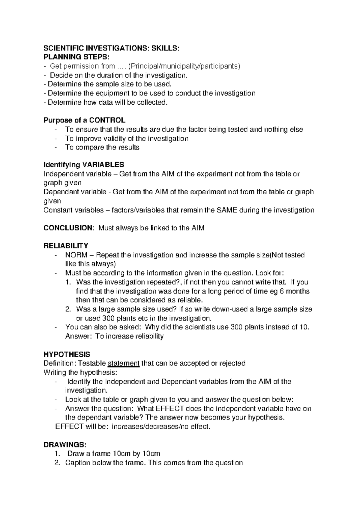 Grade 12 Life Science: Scientific Investigations & Practical Work Guide ...
