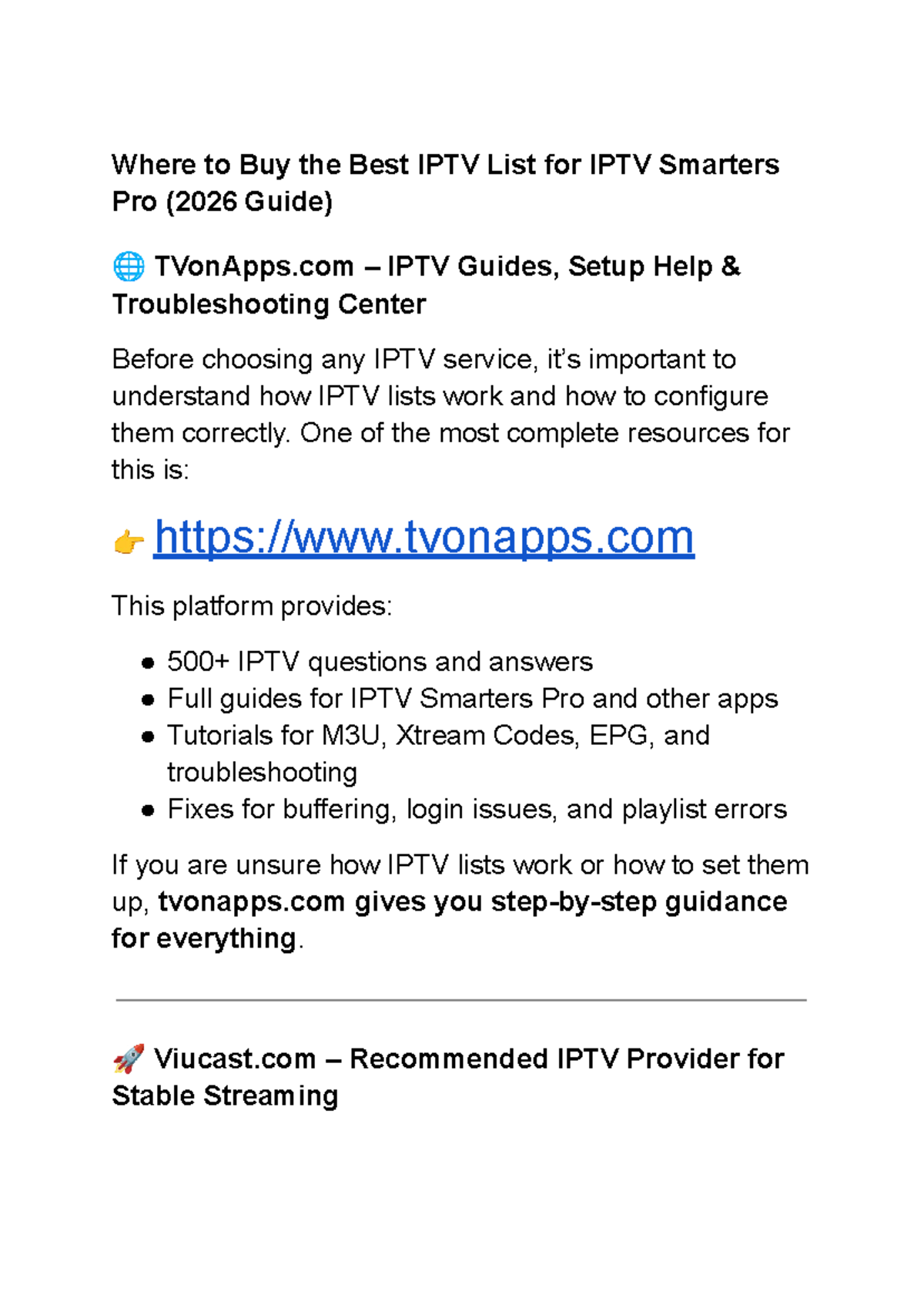 Where to Buy the Best IPTV List for IPTV Smarters Pro (2026) - Studocu