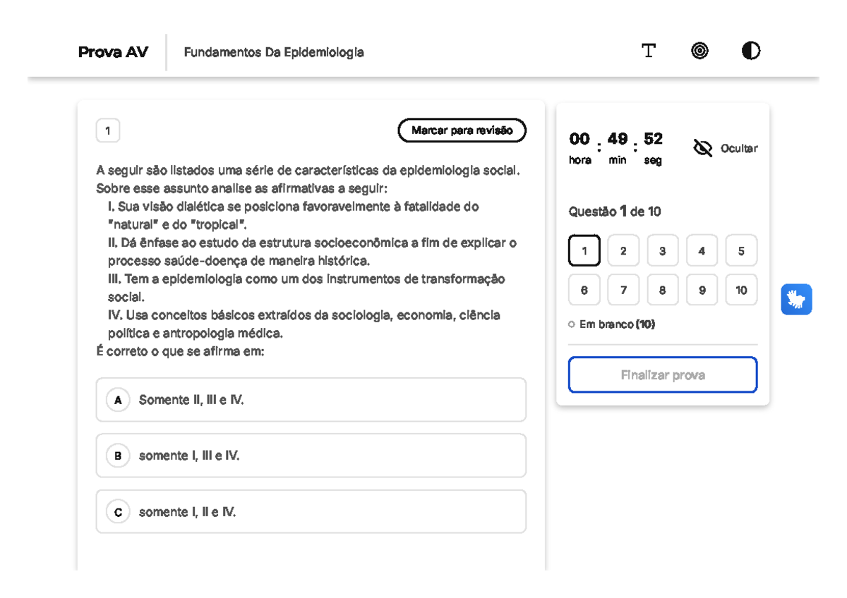 AV Fundamentos da Epidemiologia - Exercícios e Questões de Prova - Studocu