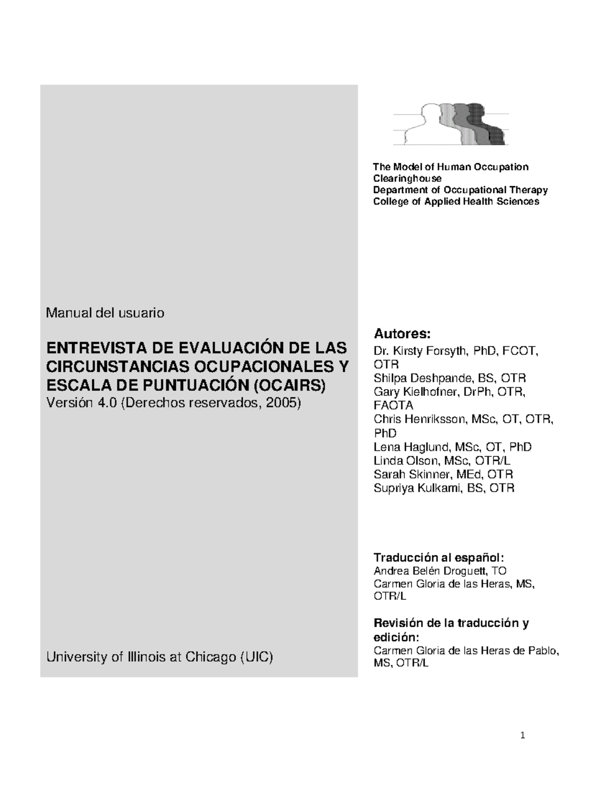 Ocairs Oficial - Manual y forma de aplicación de ENTREVISTA DE ...