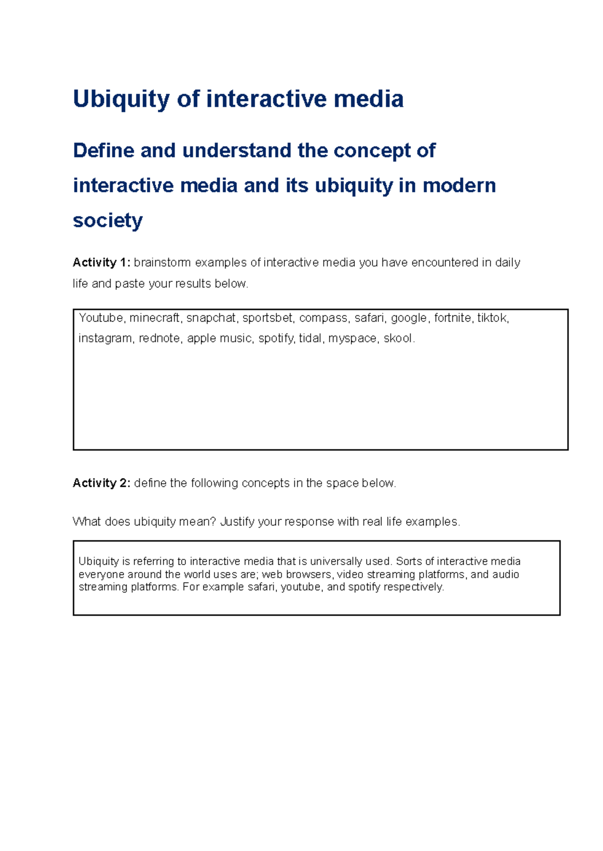 Understanding the Ubiquity of Interactive Media in Modern Society ...