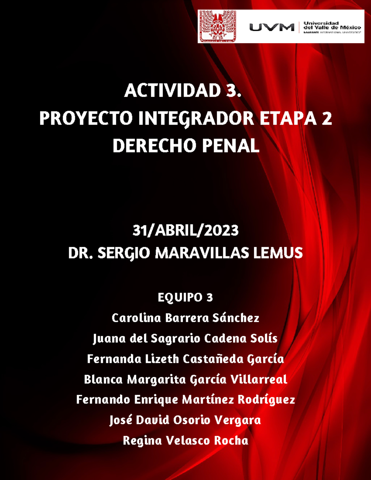 A3 Eq3 - Actividad 3. Proyecto integrador etapa 2 - ACTIVIDAD 3. PROYECTO INTEGRADOR ETAPA 2 ...