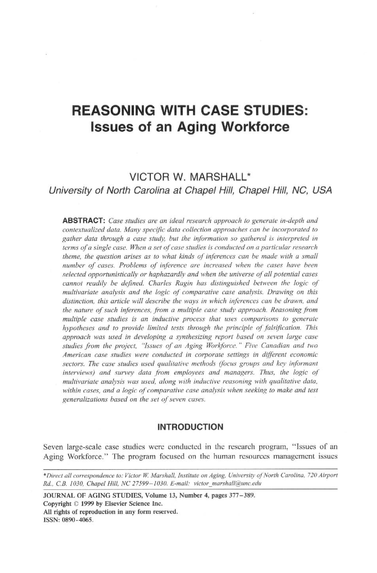 P44Reasoningwith Case Studies - REASONING WITH CASE STUDIES: Issues of ...
