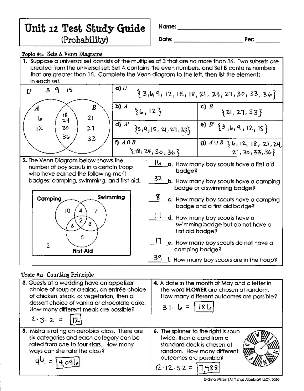 Unit 3 Test Review Key - Complete Answer Guide - Studocu