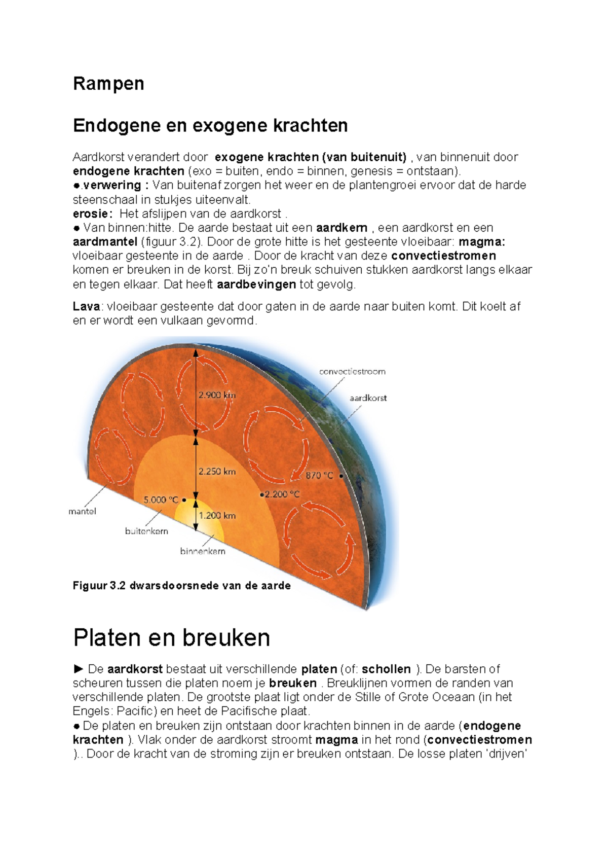 Aardrijkskunde Rampen: Endogene en Exogene Krachten in de Aarde ...