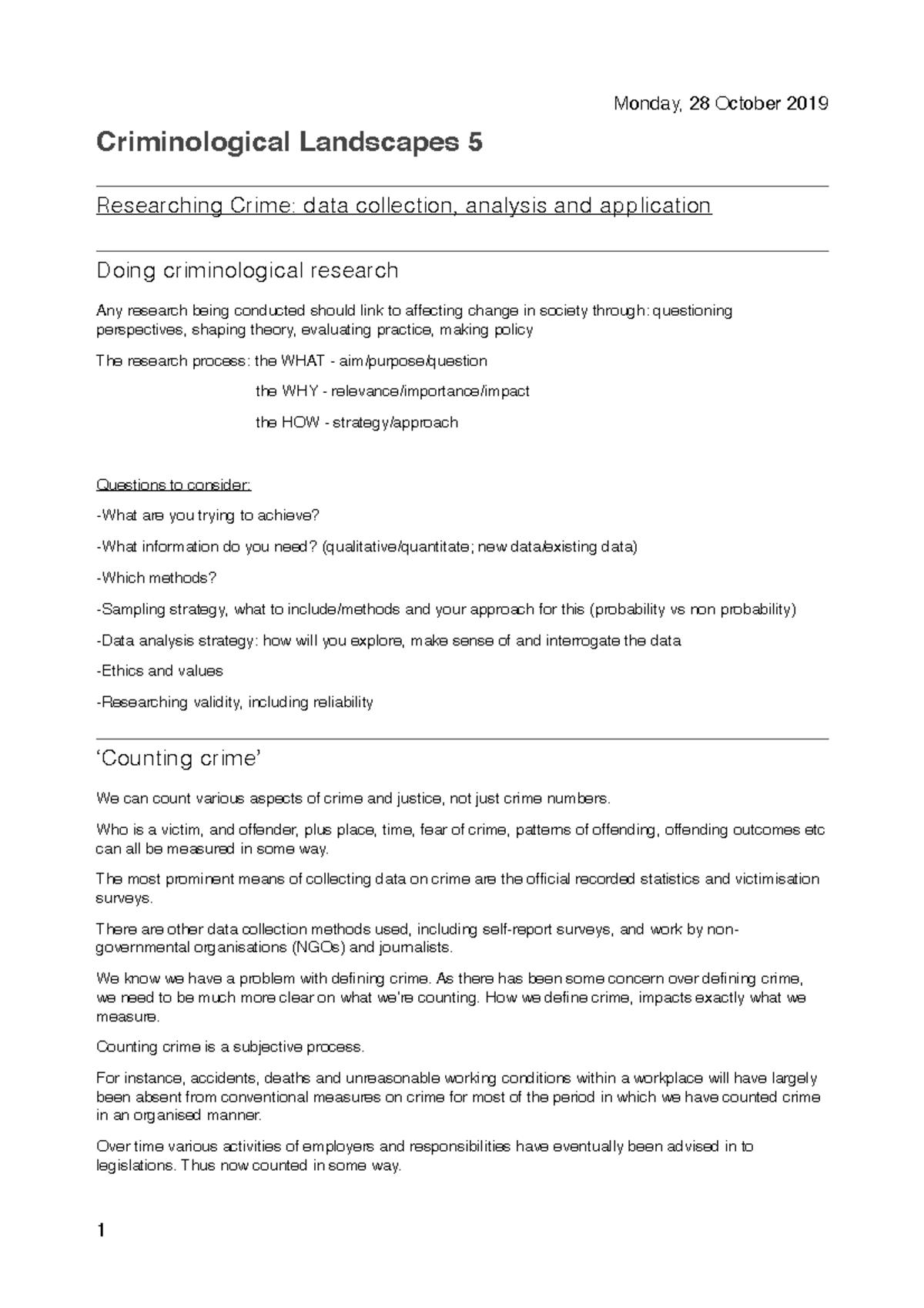 Researching Crime: data collection, analysis and application - Who is a ...
