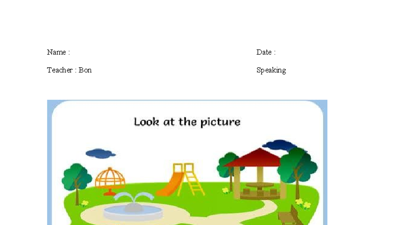 Bon Speaking & Writing Test Instructions (Oct 10) - Studocu