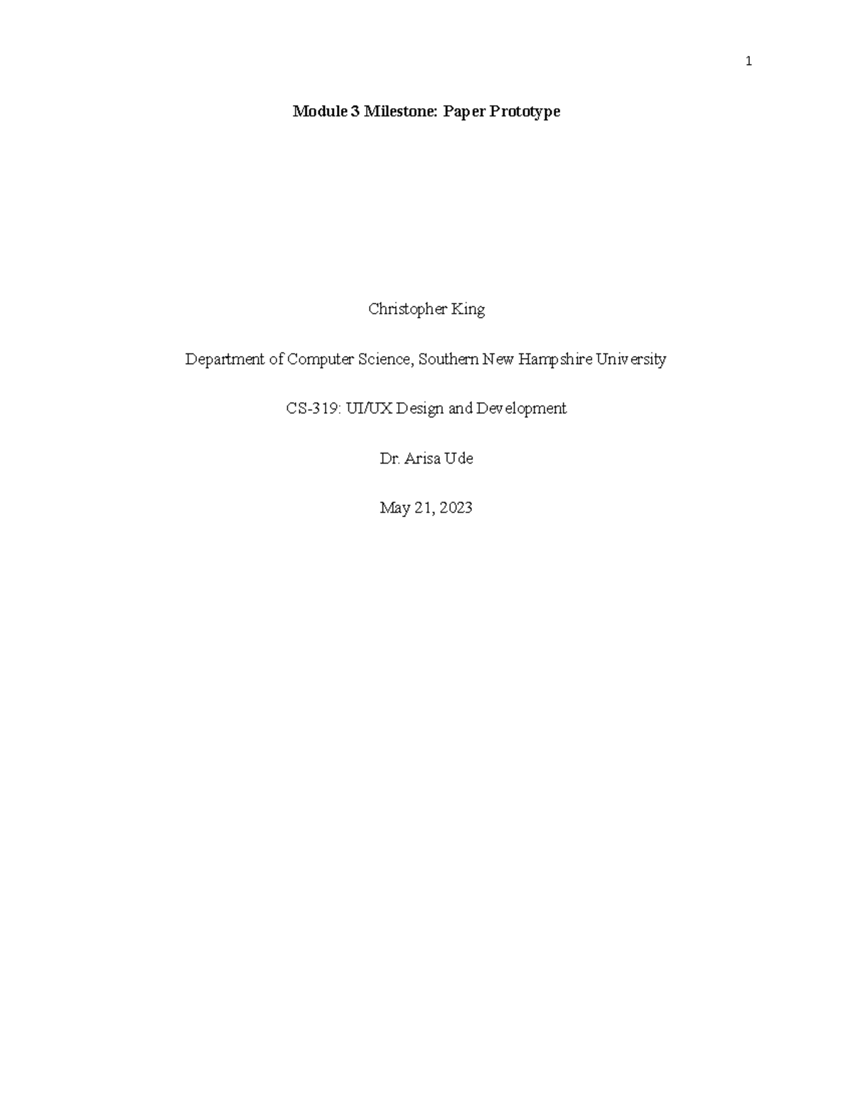 CS-319 Module 3 Milestone: Paper Prototype User Feedback Summary - Studocu