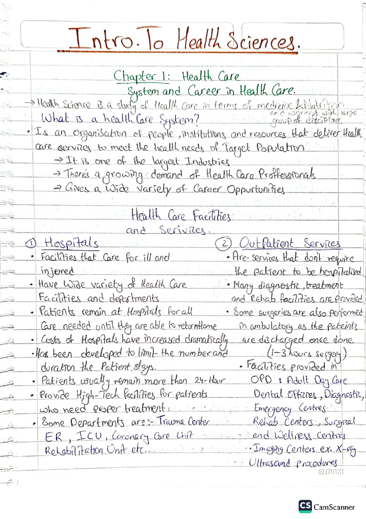 Intro to HS chapter 1 healthcare system - Introduction to Health ...