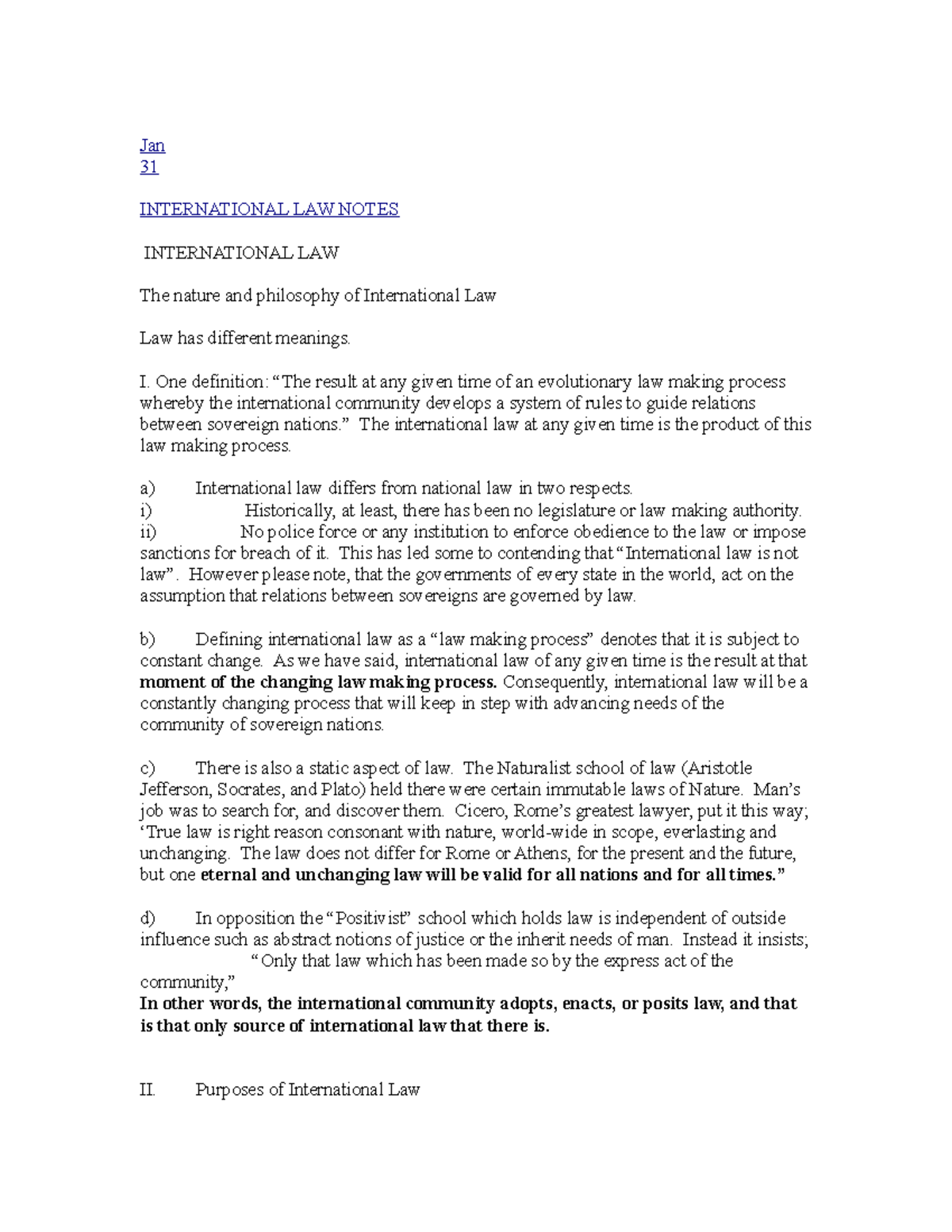 International Law 1: Key Concepts and Historical Evolution Notes - Studocu