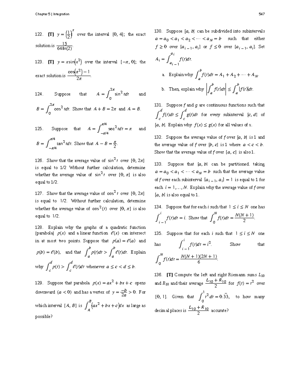 Chapter 5: Integration Techniques and Applications (547 122) - Studocu