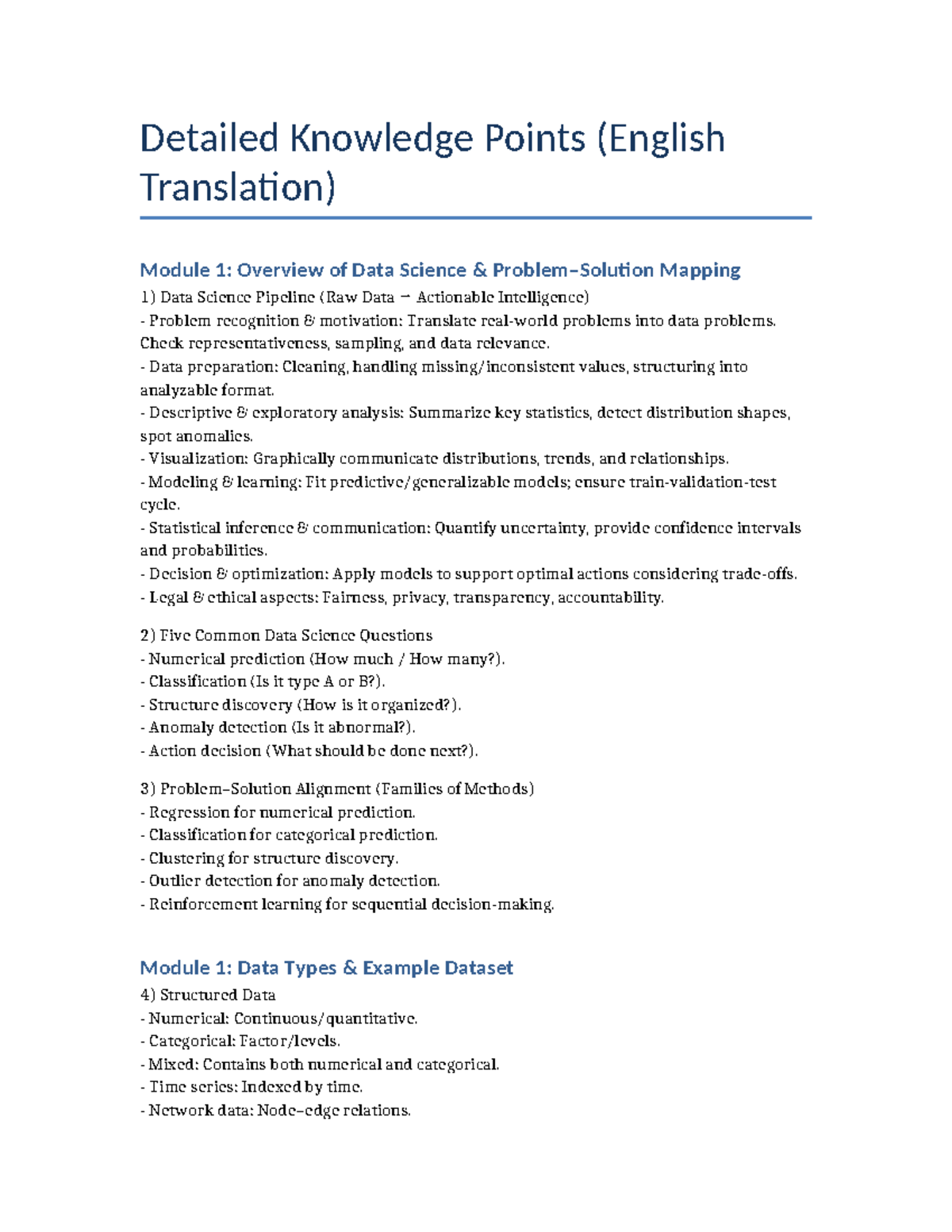 Data Science Study Guide (DSC101): Key Concepts & EDA Overview - Studocu