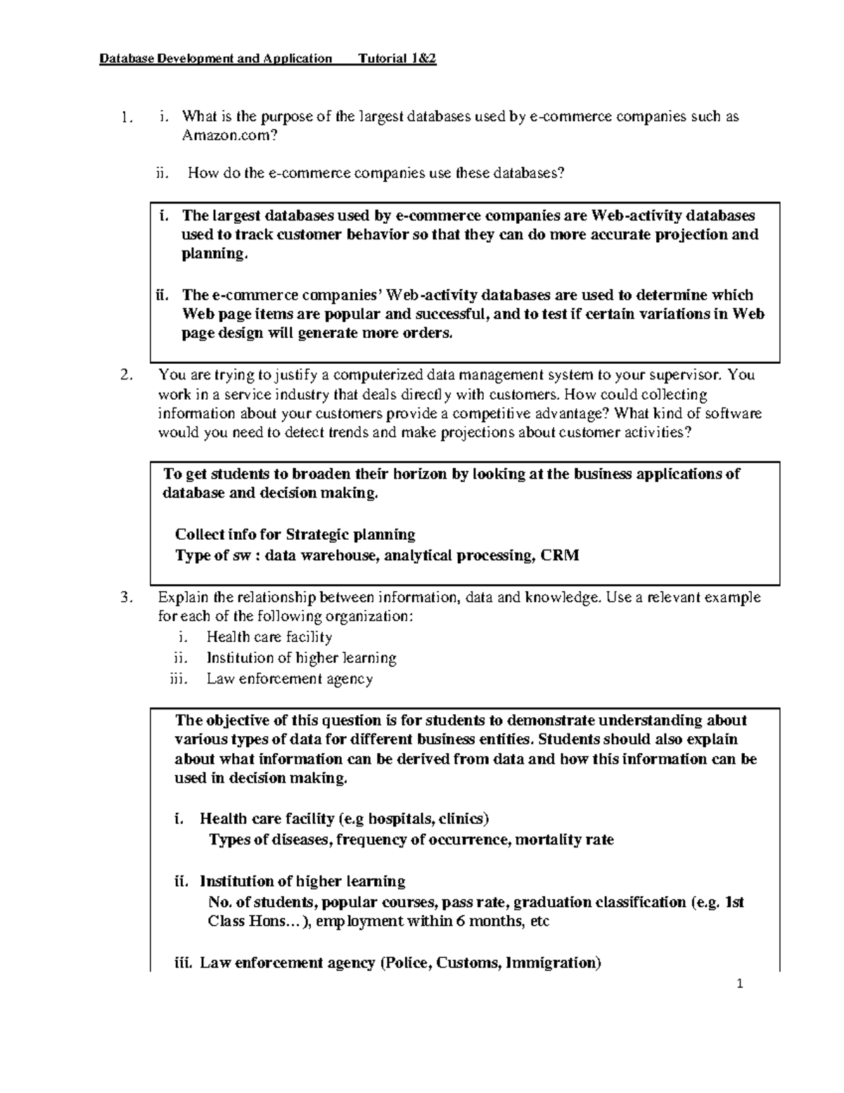 Database Development and Application 1: Tutorial on Data Management Systems - Studocu