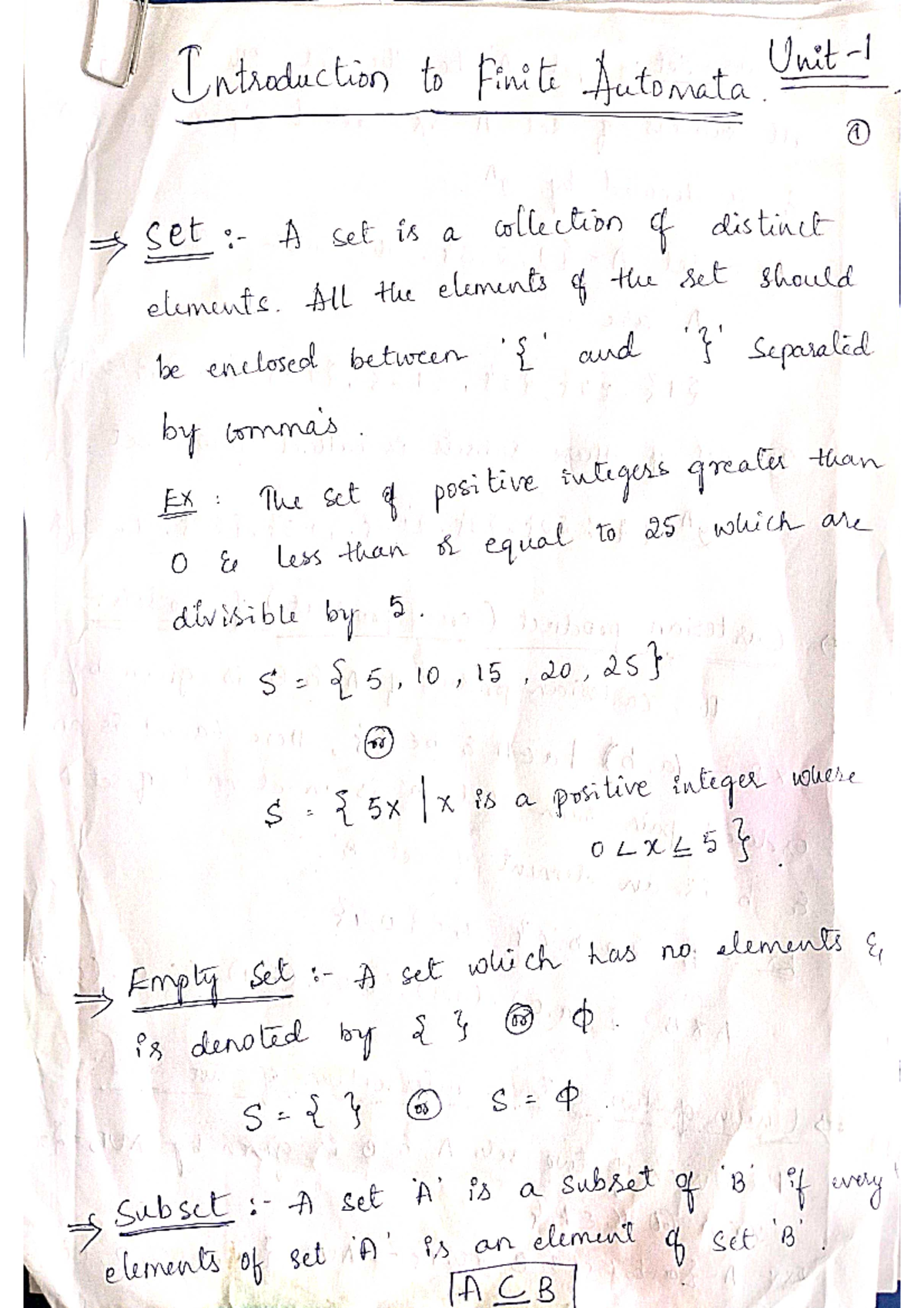 TOC- Module -1 - Helpful - Introduction to Finite Automata Unit 9 set A ...