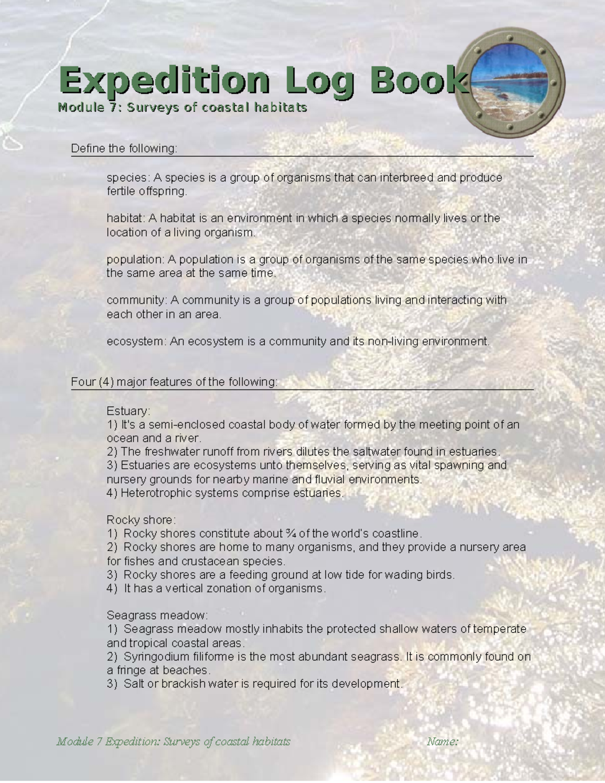 Log Book 7 - Logbook 7 is the mandatory assignment for module 7 ...