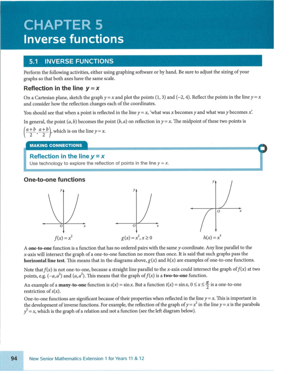 Chapter 5: Inverse Functions - Year 11 Mathematics Extension 1 Study ...