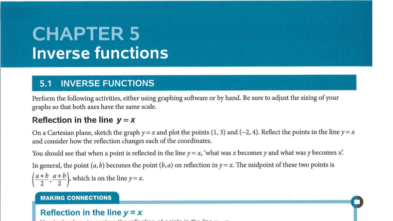 Chapter 5: Inverse Functions - Year 11 Mathematics Extension 1 Study ...
