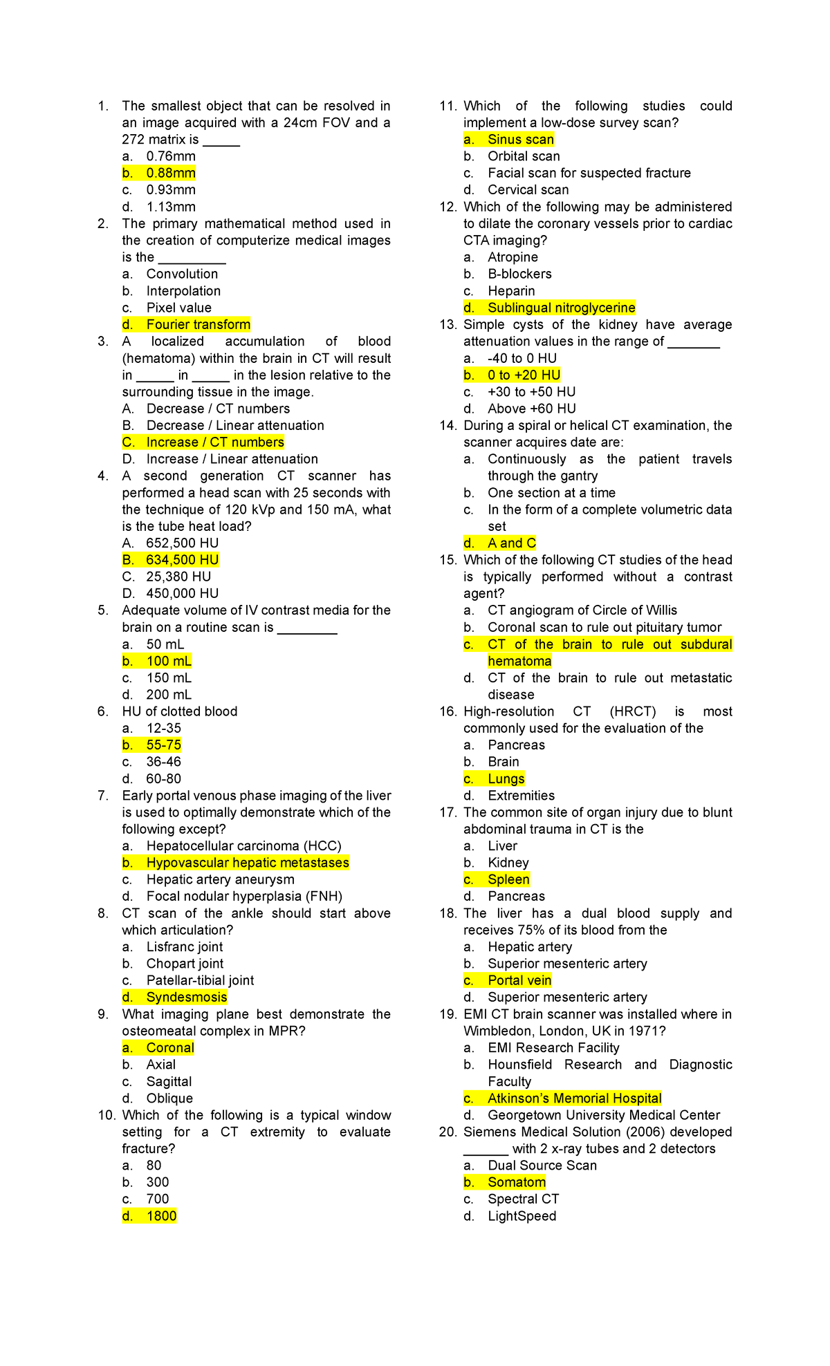 CT-MRI Comprehensive Notes for Exam Preparation - Studocu