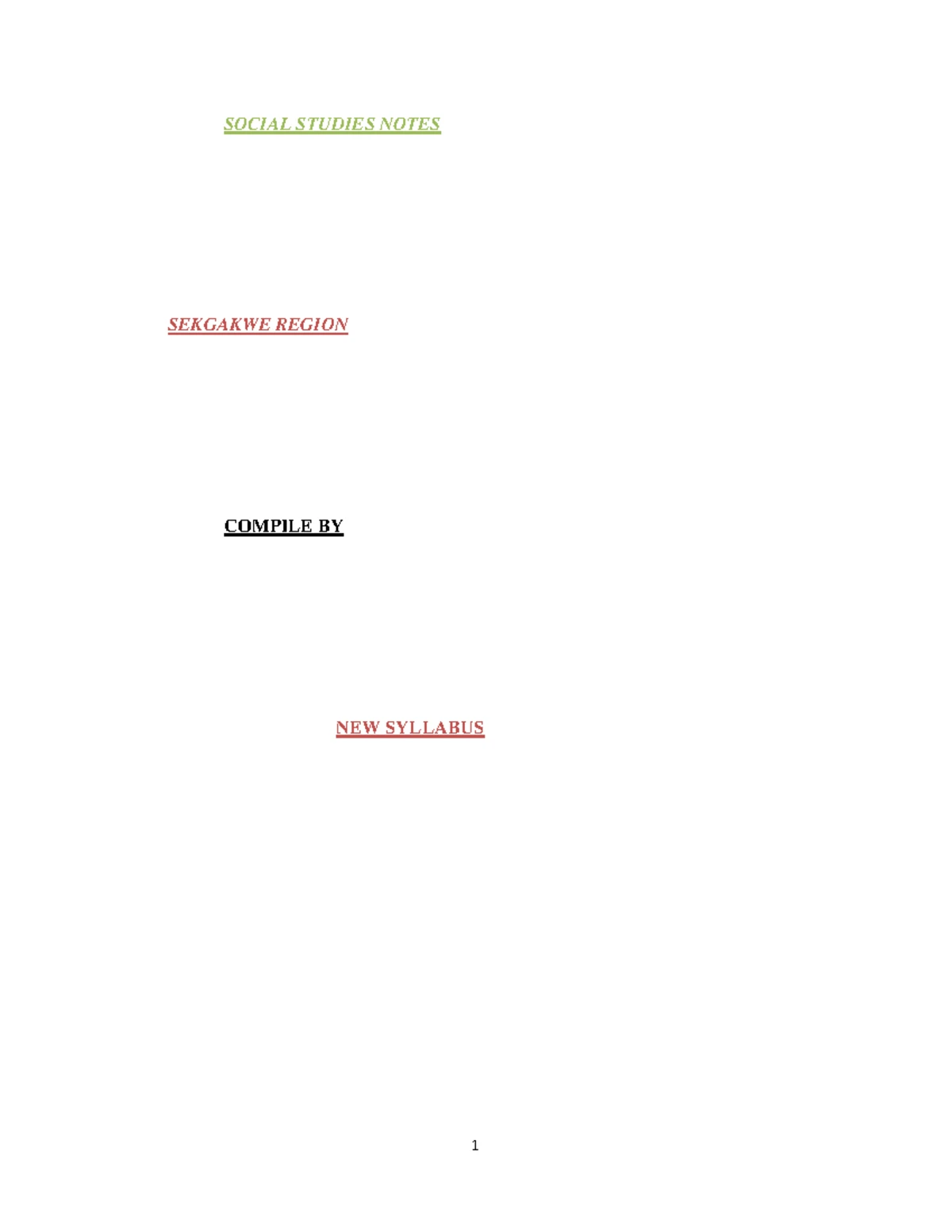 JCE Science Revision Booklet - Copy-2 - JCE SCIENCE REVISION BOOKLET ...