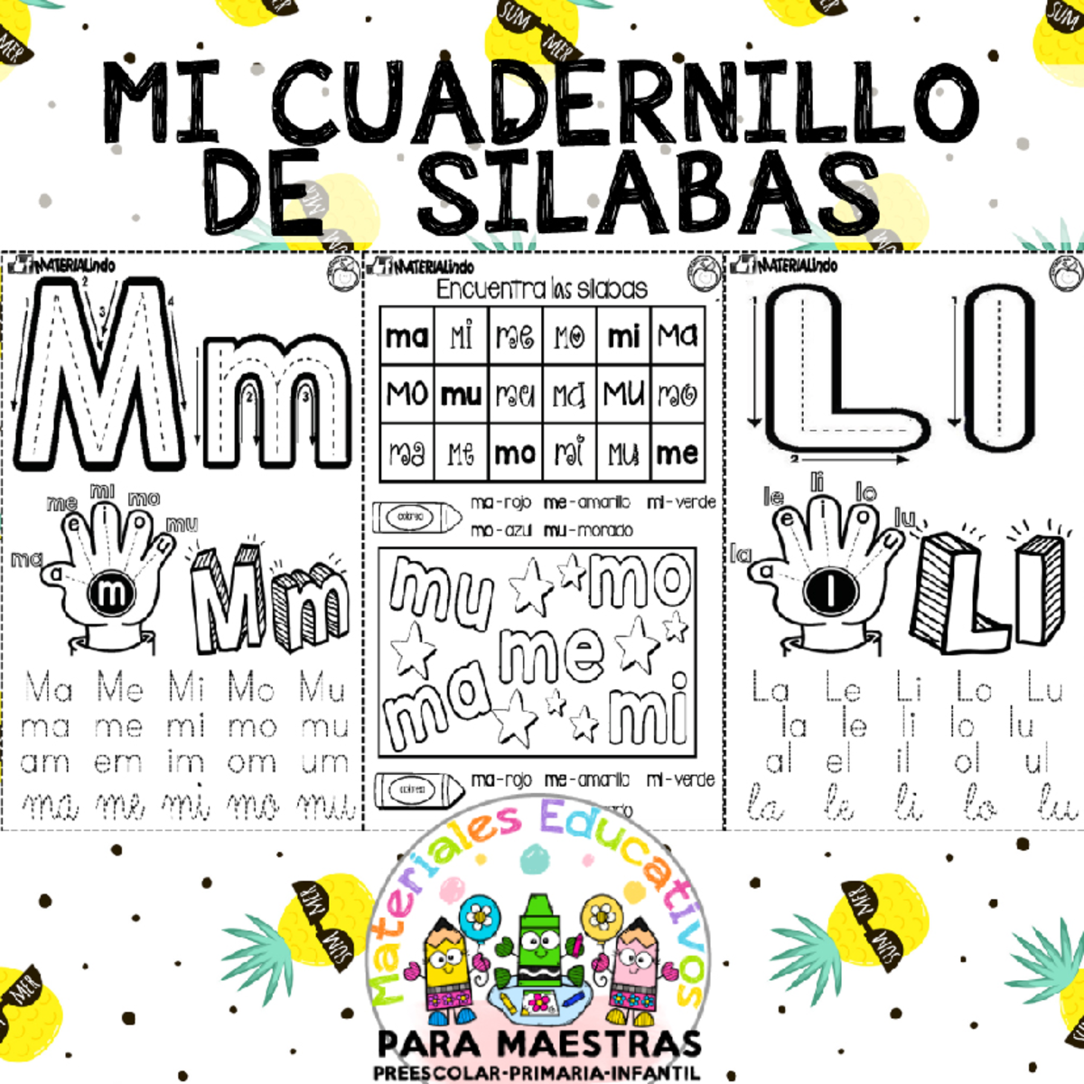Mi primer cuadernillo de sílabas por Materiales Educativos Maestras ...