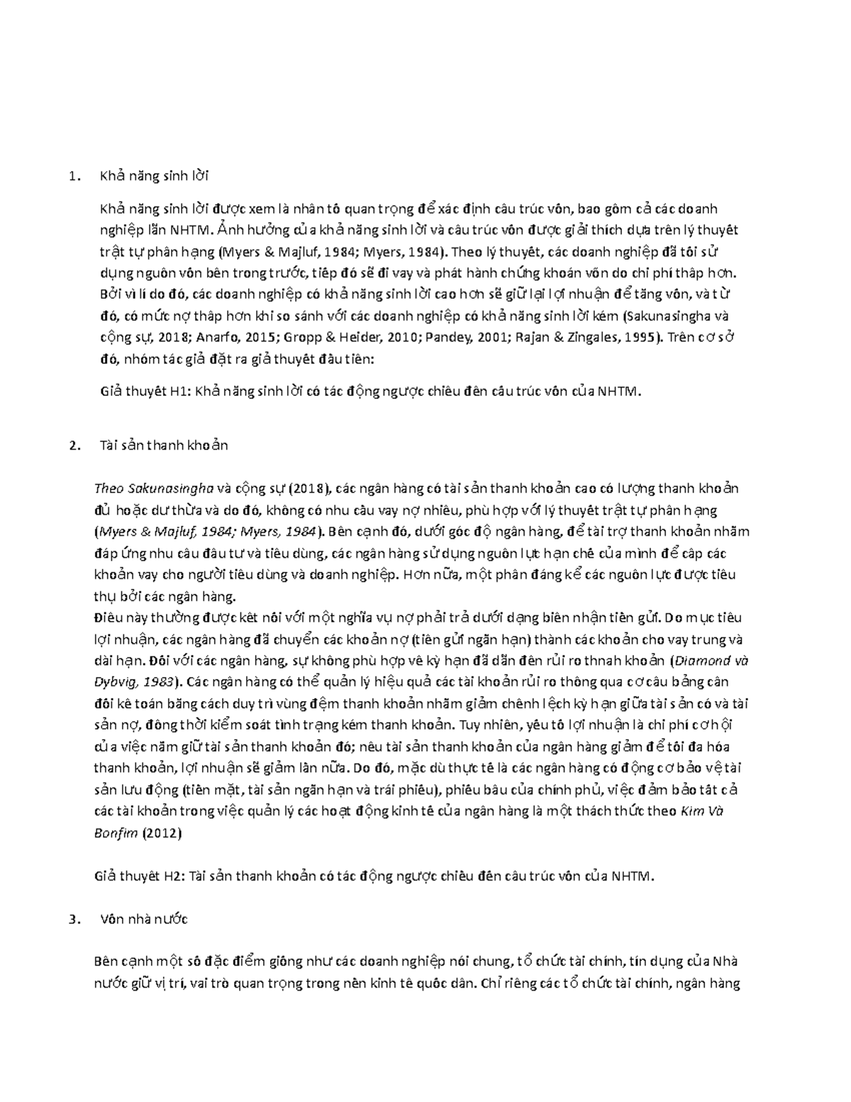Tổng quan lý thuyết - mô hình toán kinh tế - Kh ả năng sinh l ời Kh ả năng sinh l ời đ ược xem ...