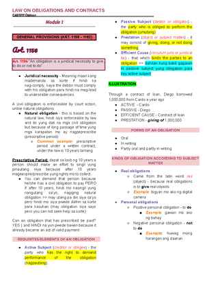 Article 1223 - 1225 - Additional Lecture Notes (Taglish) - DIVISIBLE ...