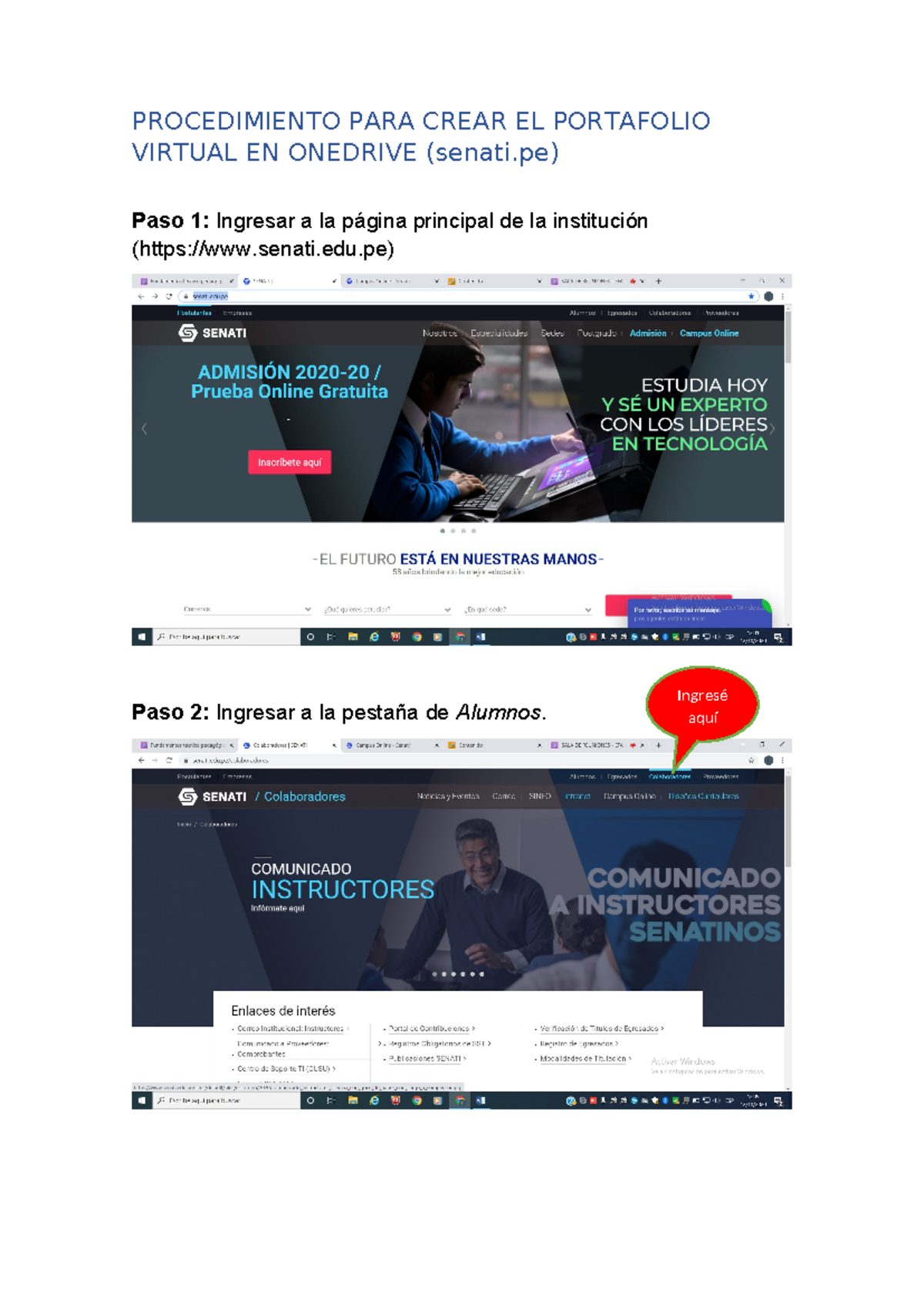Procedimiento PARA Crear Portafolio Virtual - PROCEDIMIENTO PARA CREAR ...