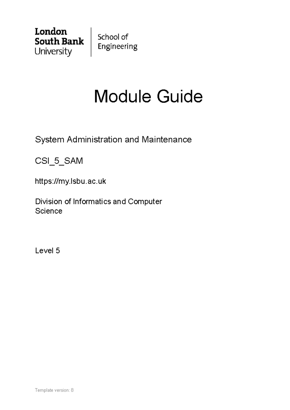 System Administration and Maintenance - Module Guide System ...