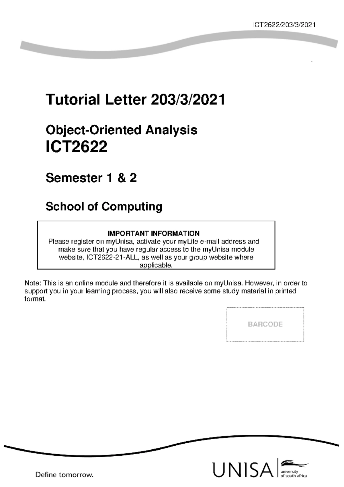 ICT2622 - 2024 Assignment 2 Solutions and Analysis of Use Cases - Studocu