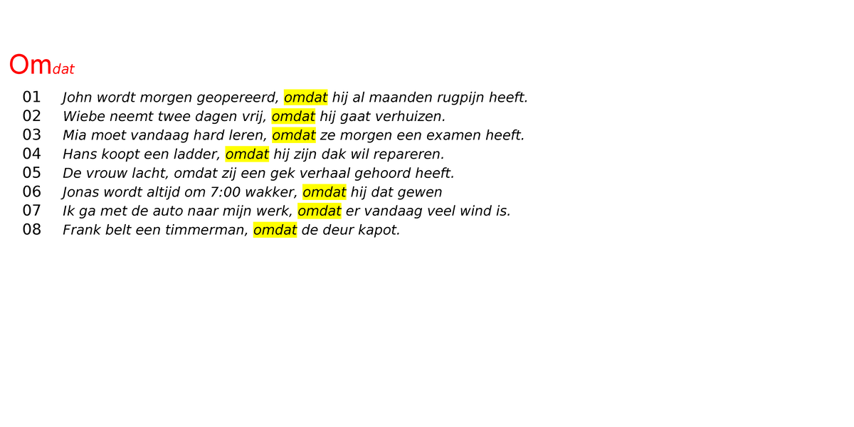 Zinsbouw en Redenen in de Nederlandse Taal - Studeersnel