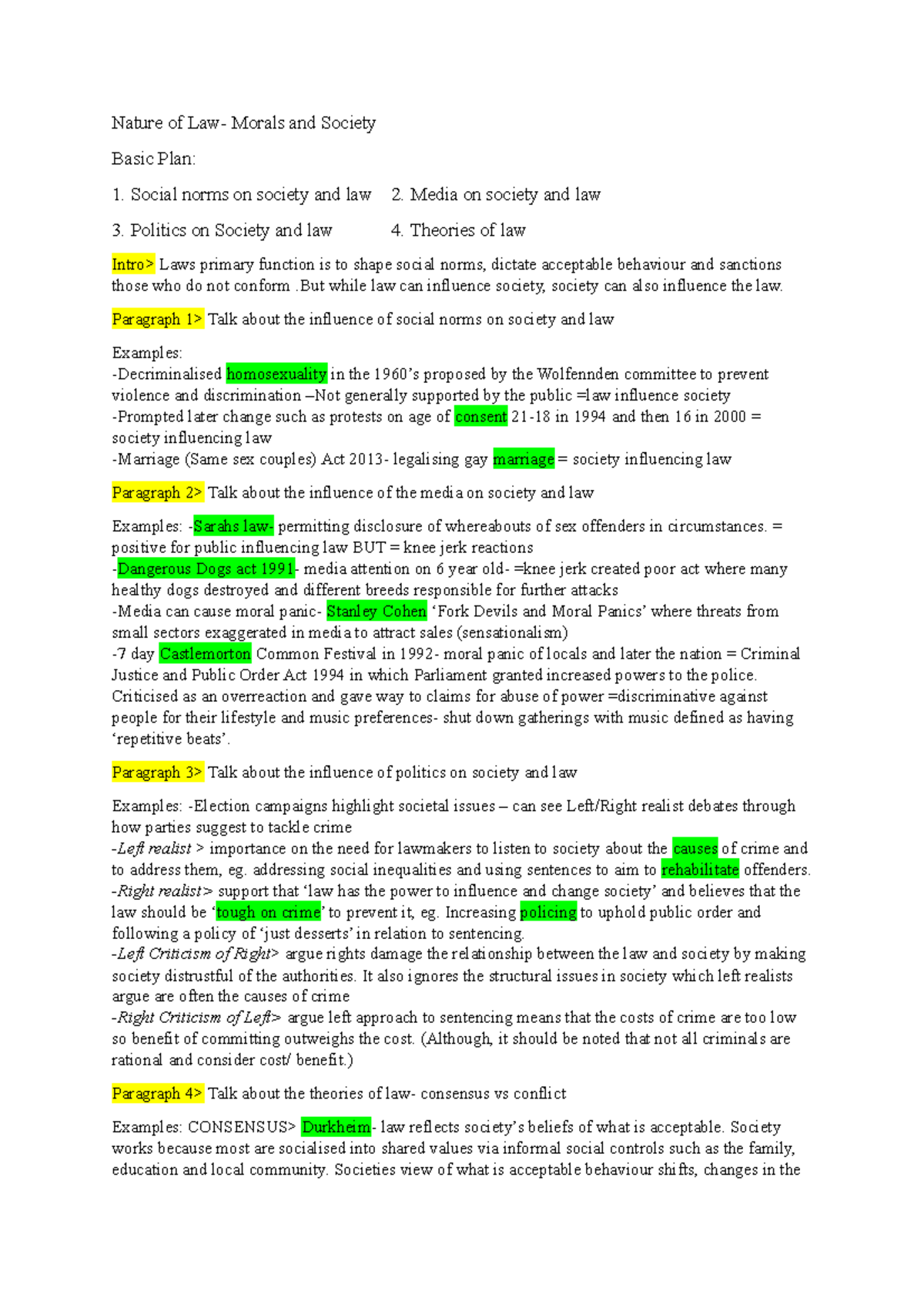 Law and Society: Nature of law essay for A-level - Studocu