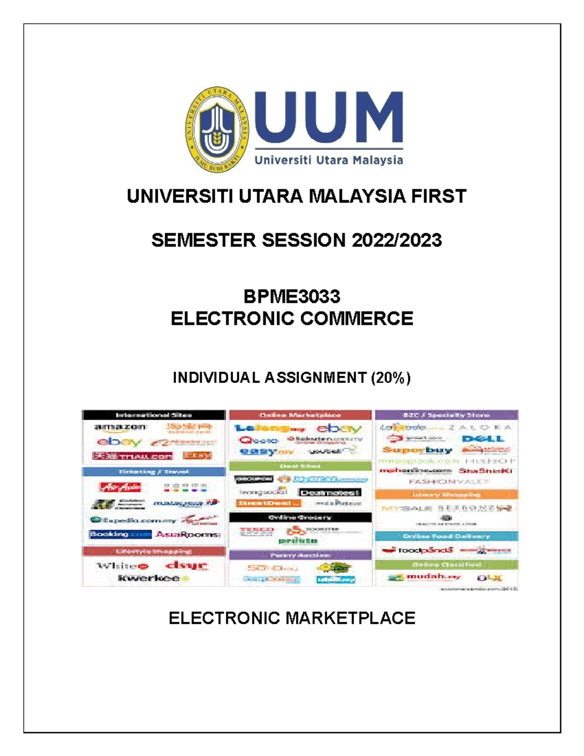 Individual Assignment A221 - UNIVERSITI UTARA MALAYSIA FIRST SEMESTER ...