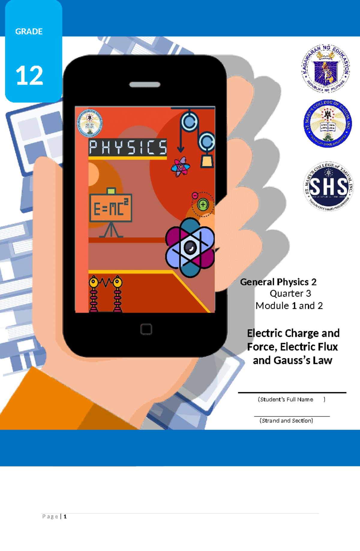 General Physics 2 GRADE 12 Module 1 & 2: Electric Charge & Force - Studocu