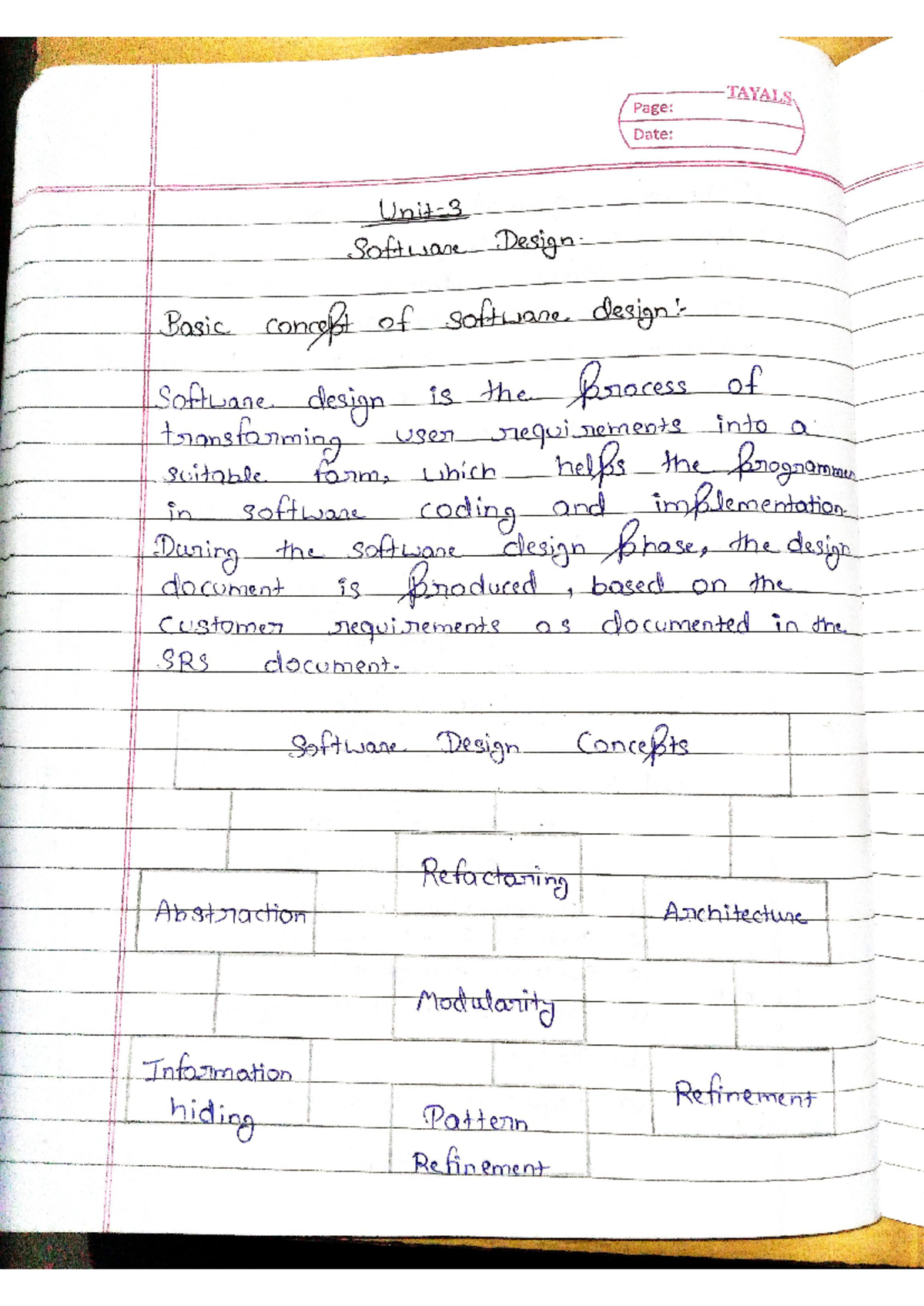 Unit 3: Software Engineering Concepts and Design Principles - Studocu
