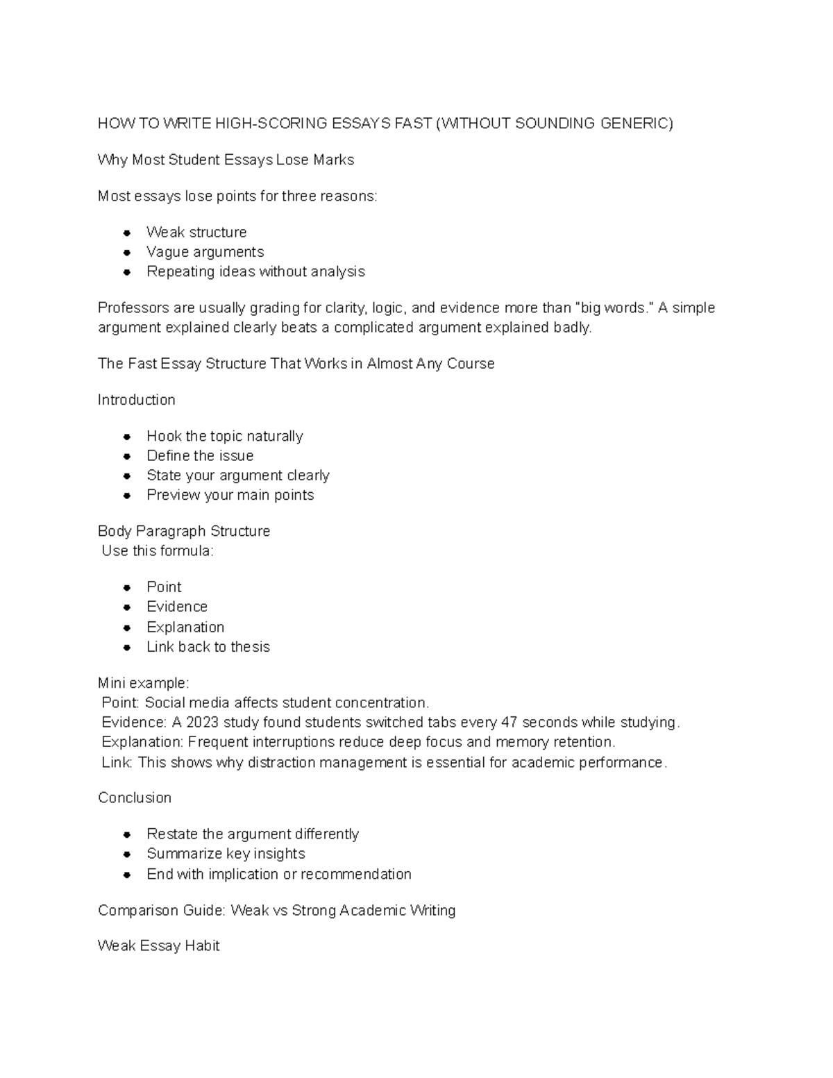 HOW TO Write High-Scoring Essays Fast: Tips for Clarity & Structure ...