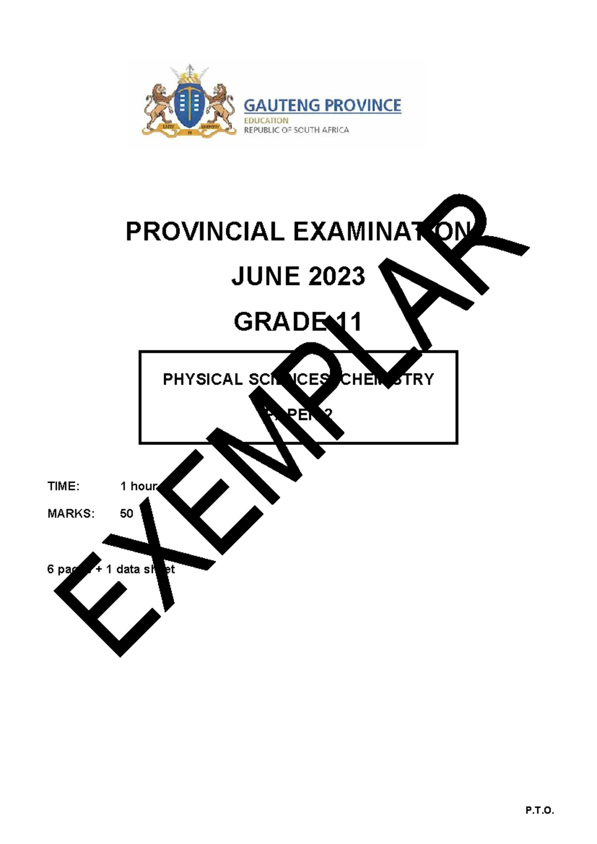 Grade 11 Physical Sciences P2 June 2024 Exam Question Paper - Studocu