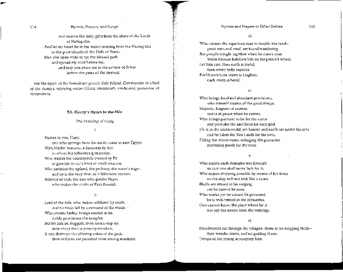 Hymns, Prayers, and Songs: Anthology of Ancient Egyptian Lyrics - Studocu