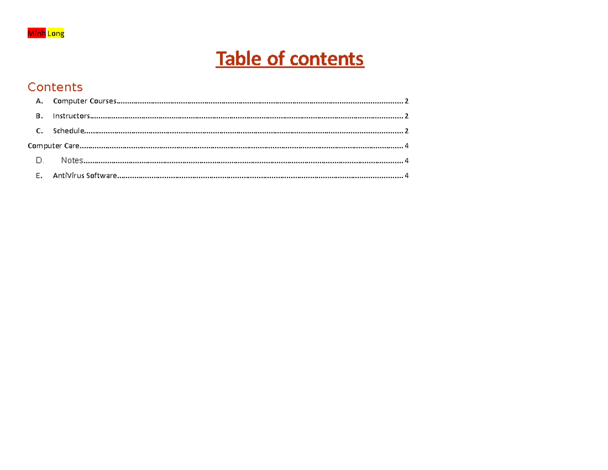 BT2-Project 3 - 1234 - Table of contents Contents ####### A. Computer ...